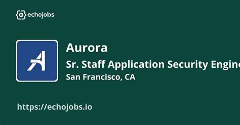 aurora is hiring sr staff application security engineer usd 254k 407k san francisco ca [c