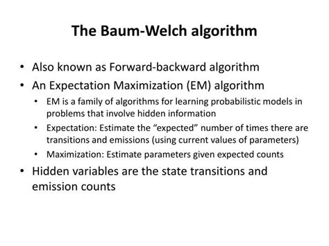 Ppt Learning Hmm Parameters Powerpoint Presentation Id6912116