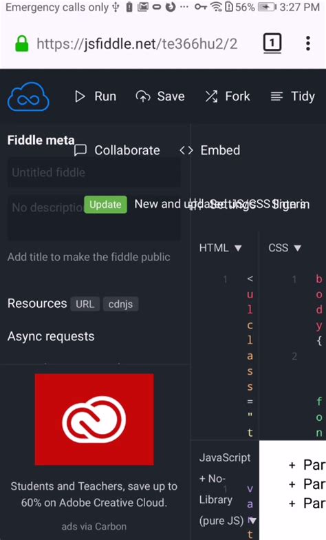 Jsfiddle Net Site Is Not Usable Issue Webcompat Web Bugs GitHub