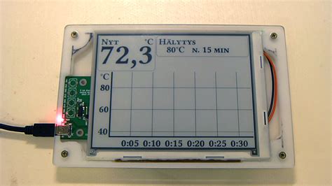 A Mockup Of Thermometer Gui On E Ink Display Arduino Display E Ink