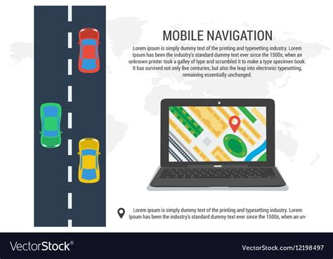 Poster Of Computer Navigation System Royalty Free Vector