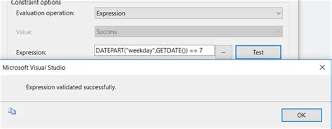 using expressions on precedence constraints in integration services