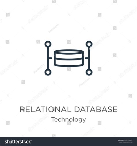Relational Database Management System Icon Thin Royalty Free Stock Vector 1684104028