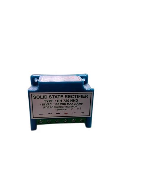 Three Phase Solid State Rectifier Output Voltage 190 Vdc 415v Ac At