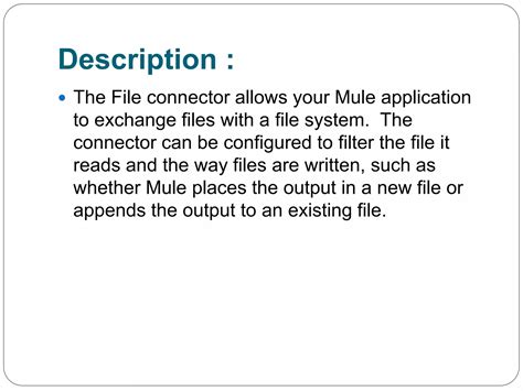 File Connector Mule PPT
