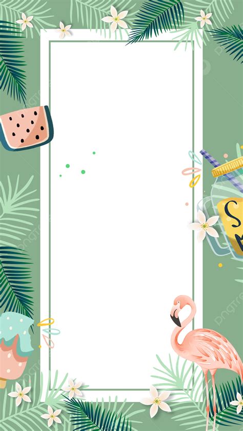 여름 식물 잎 인스 타 그램 이야기 테두리 일러스트 프레임 라인 여름 인스 타 그램 이야기 테두리 Png 일러스트 및 Psd 이미지 무료 다운로드 Pngtree