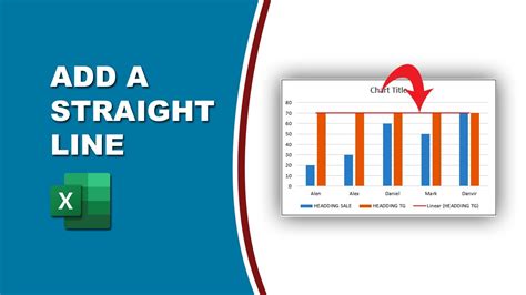 How To Add A Straight Line In Excel Graph Youtube