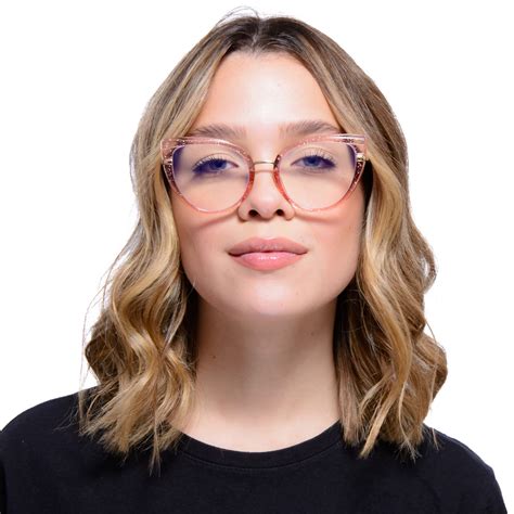 Gracy Rosa Com Brilhos Lentes Blue Protection Titans Eyewear