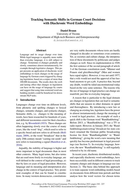Pdf Tracking Semantic Shifts In German Court Decisions With