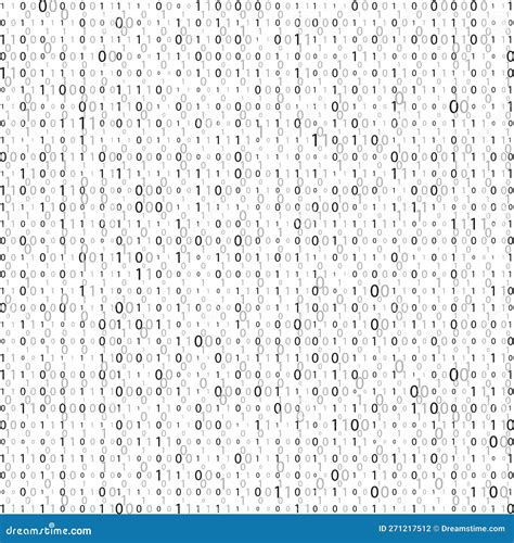 Matrix Stream Of Binary Code Numbers On The Screen The Concept Of