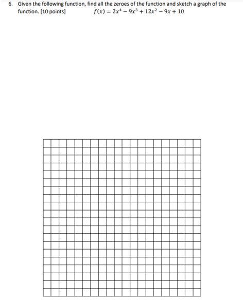 solved 6 given the following function find all the zeroes