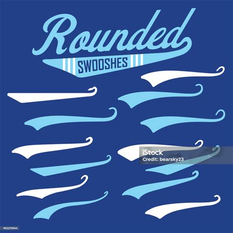 벡터 Swooshes Swishes Whooshes 및 스와시 복고풍 또는 빈티지 야구 꼬리 티 셔츠에 타이 포 그래피에 대 한 야구에 대한 스톡 벡터 아트 및 기타 이미지