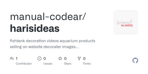 GitHub Manual Codear Harisideas Fishtank Decoration Videos Aquarium Products Selling On