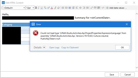 How To Insert A Variable Into Html Content Activities Uipath