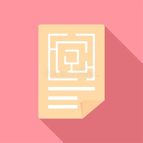 Labyrinth Solution Icon Flat Style Stock Vector Illustration Of