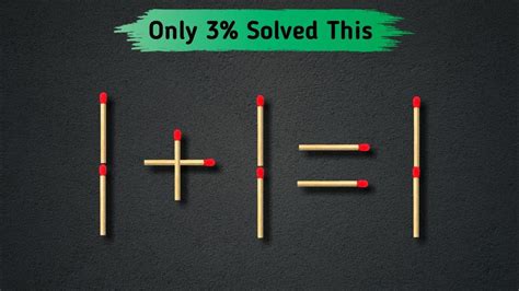 Solve The Matchstick Puzzle