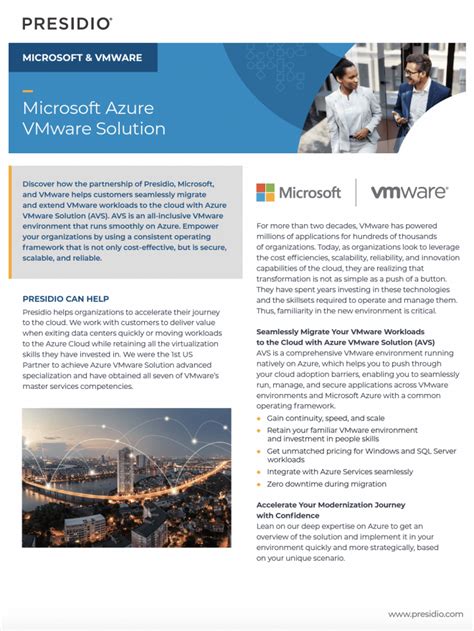 Microsoft Azure VMware Solution Presidio