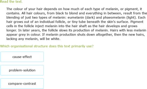 IXL Identify Text Structures Year English Practice