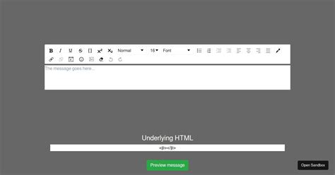 Rich Text Editor Codesandbox