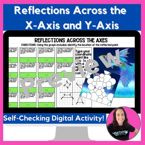 Rigid Transformations Reflections Across Axes Activity 8th Grade Math