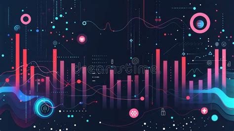 This Graphic Displays Various Social Media Metrics Through Vibrant Graphs And Analytics