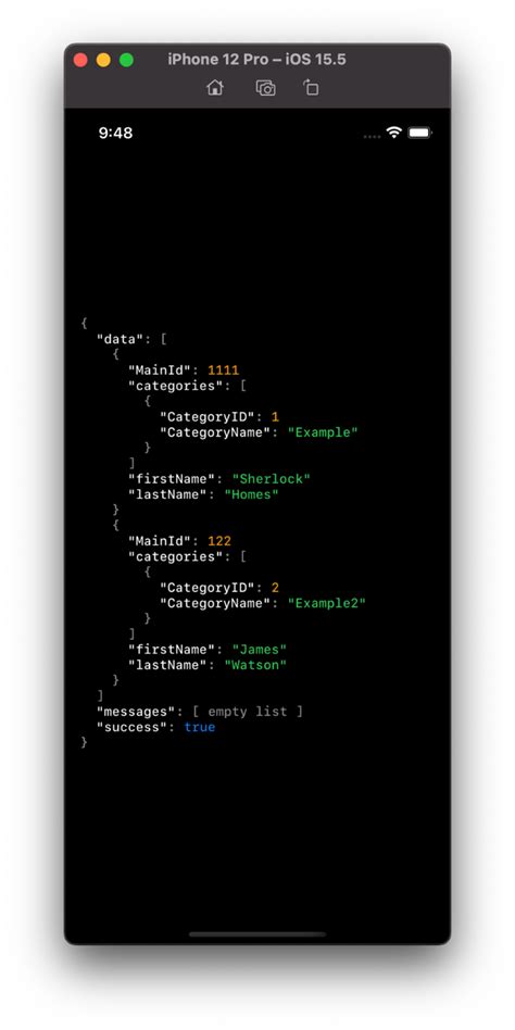 Swiftui で Json を表示する View