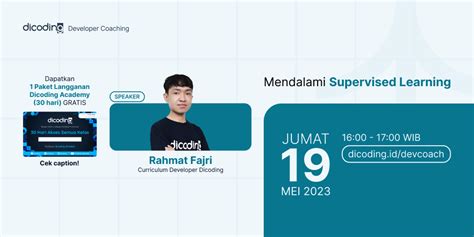 Dicoding Developer Coaching 89 Machine Learning Mendalami Supervised Learning Dicoding