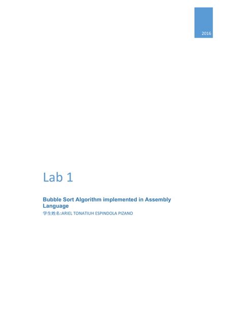bubble sort algorithm in assembly language pdf