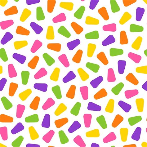 Premium Vector Vector Seamless Trendy Pattern With Colorful Chaotic Shapes Creative Bright