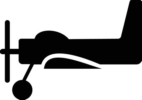A Black And White Illustration Of A Small Airplane 43014166 Vector Art