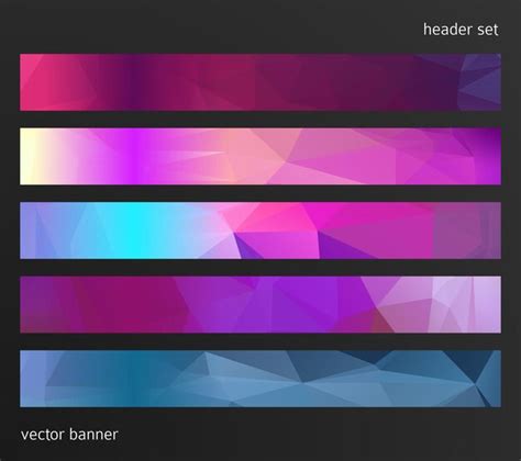 Premium Vector Design Element Web Site Header Horizontal Banner