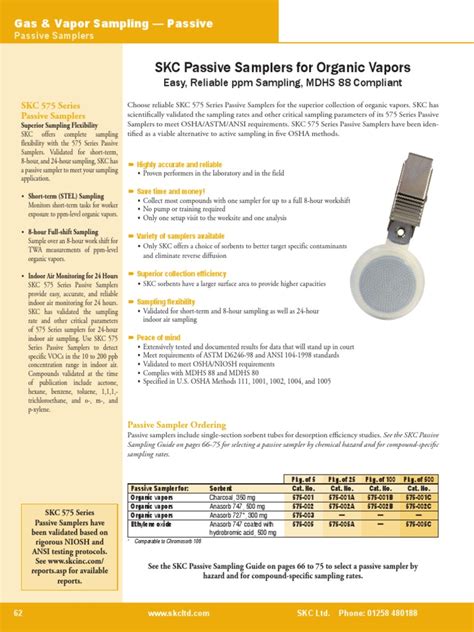 062 063 Passive Samplers Ultra Passive Samplers Pdf Volatile