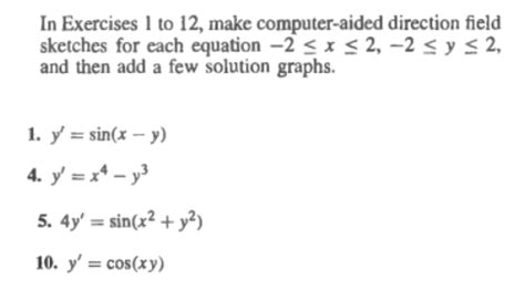In Exercises To Make Computer Aided Direction Chegg