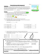 Projectiles PhET Sim Lab Doc Name Projectile Motion Intro PhET