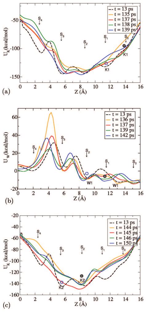 Color The pore potentials Uz at different times t: a and c U K z for... | Download Scientific ...