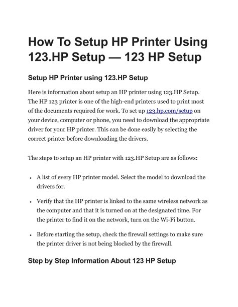 Ppt How To Setup Hp Printer Using 123 Hp Setup — 123 Hp Setup Powerpoint Presentation Id