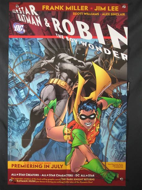 Batman And Robin Dc Comics Promo Poster Jim Lee And Frank Miller 32x22