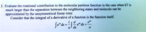 Solved 3 Evaluate The Rotational Contribution To The Molecular