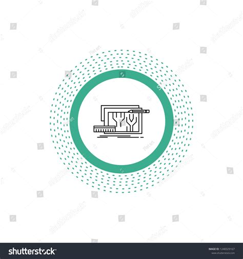 Architecture Blueprint Circuit Design Engineering Line Stock Vector Royalty Free 1248329167