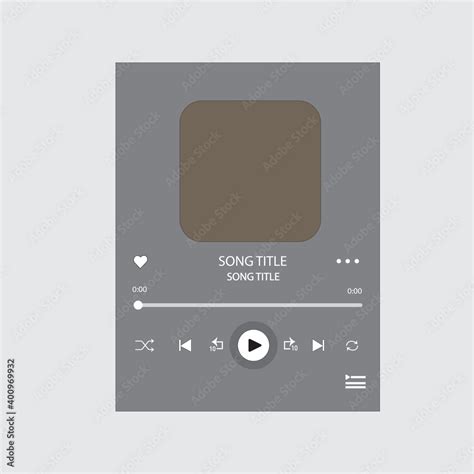 Template Music Player For Handphone Spotify Template Stock Vector Adobe Stock