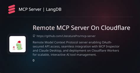 remote mcp server on cloudflare langdb