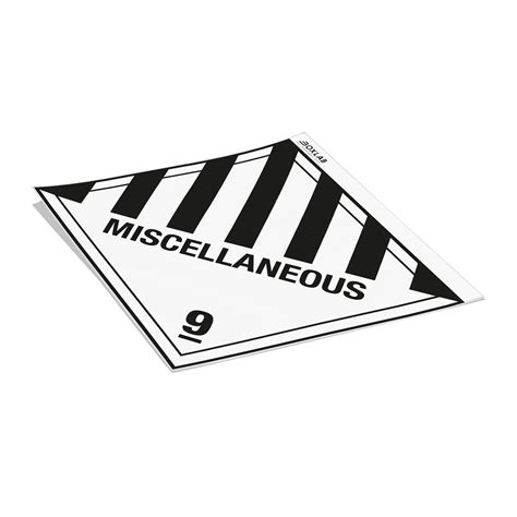 Placard Klasse 9 Kaufen Miscellaneous 250x250mm 1 Stk Pro Blatt