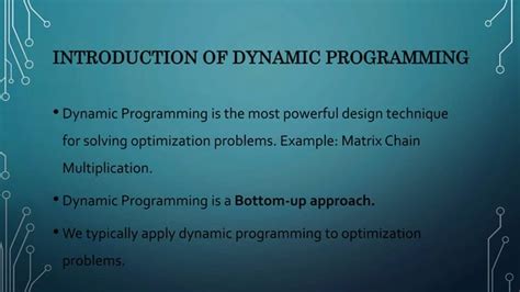 elements of dynamic programming pptx programming languages computing