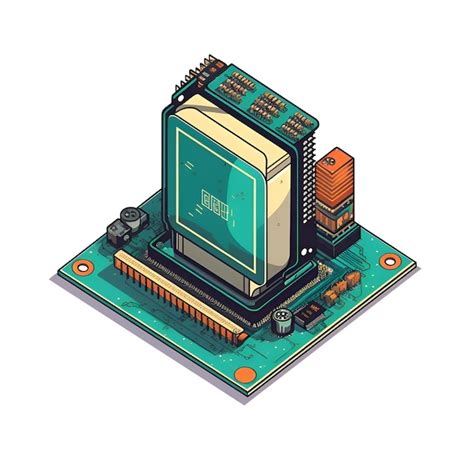 Premium Ai Image Computer Microprocessor Isolated On White Background