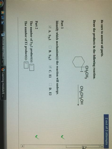 Solved be sure to answer all parts. draw the products in the | Chegg.com