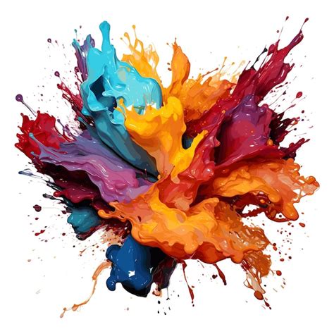 다채로운 페인트 얼룩 벡터 일러스트 레이 션 프리미엄 벡터