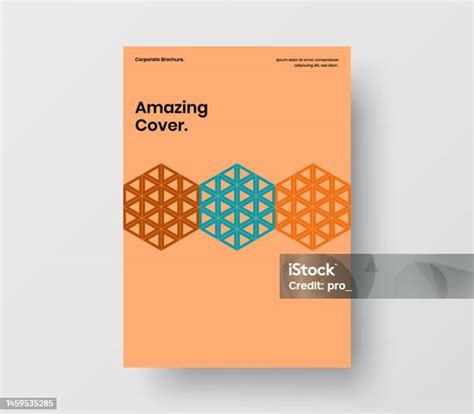 여러 가지 빛깔의 커버 A4 디자인 벡터 개념입니다 밝은 모자이크는 연례 보고서 그림을 형성합니다 A4 용지에 대한 스톡 벡터