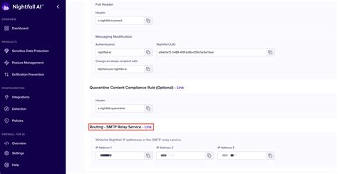 Configure Routing Rules Smtp Relay Settings Nightfall Documentation