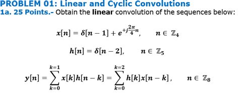 Solved Problem 01 Linear And Cyclic Convolutions1a 25