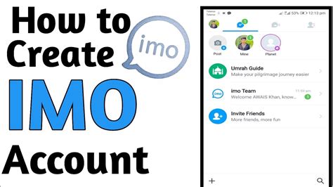 how to create imo account youtube